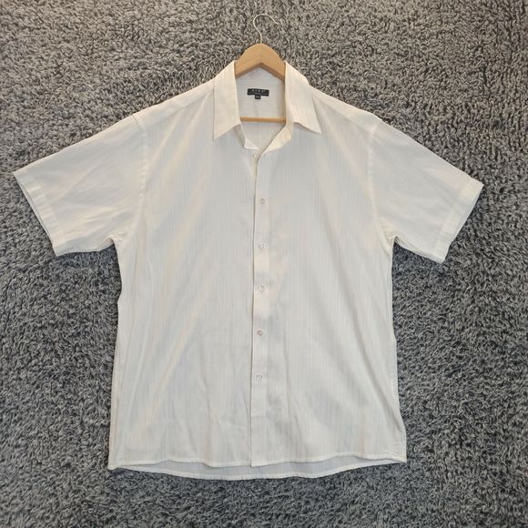 XIOS | Shirts | Xios Shirt Men 2xl Xxl White Button Down Collared Short ...